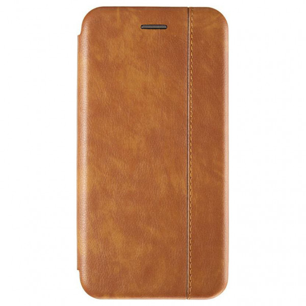 Кожаный чехол-книжка Open Color 2 для Samsung Galaxy S10 (Ярко-коричневый)