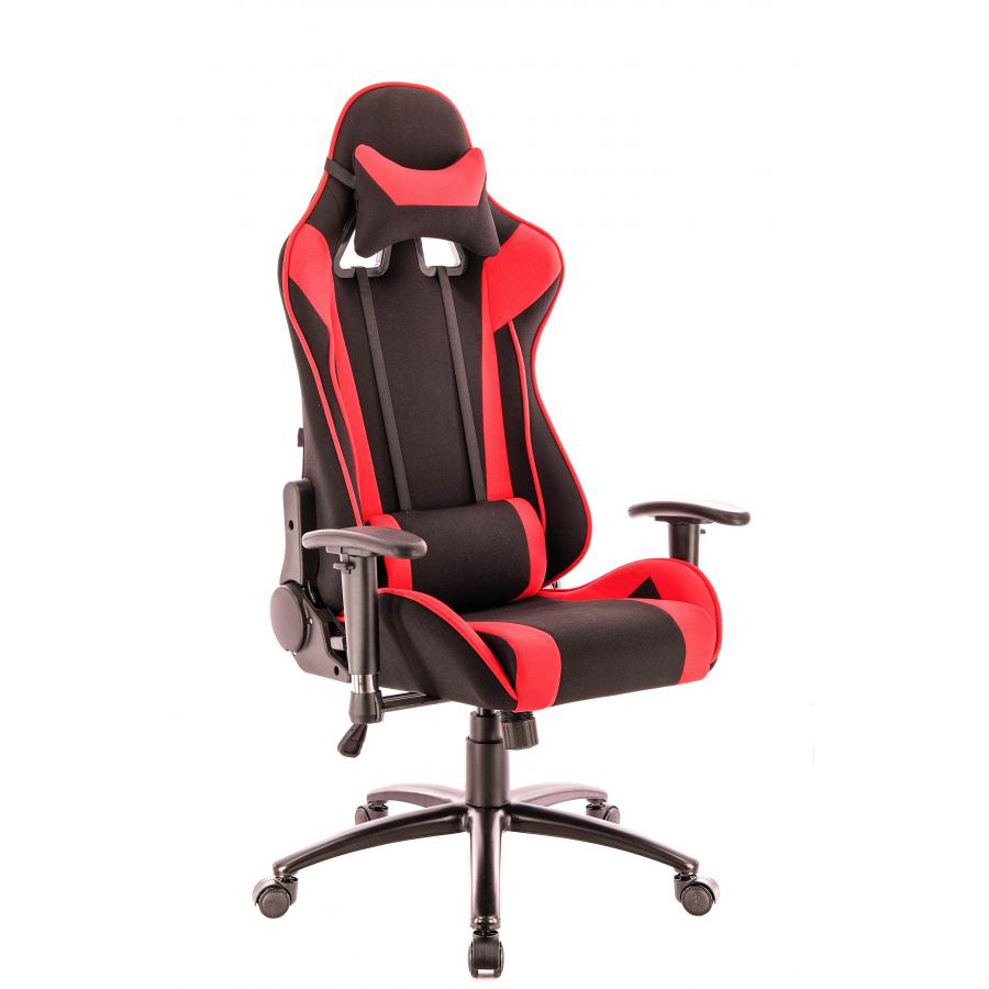 Игровое кресло Lotus S4/Ткань Черная/Красный