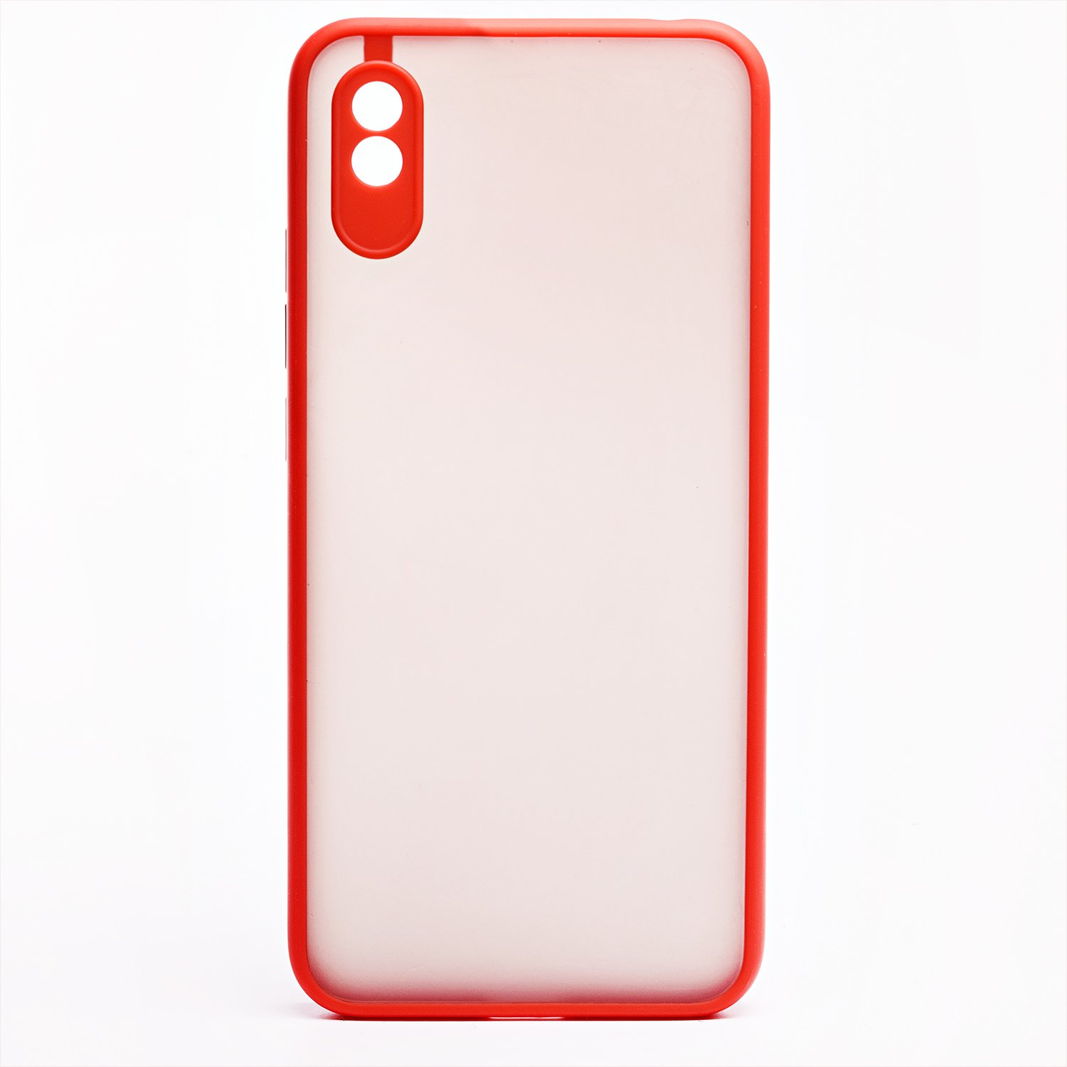 Чехол для Xiaomi Redmi 9A пластиковый с окантовкой <красный>