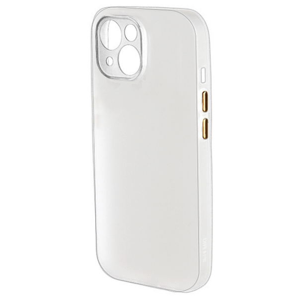 Чехол iPhone 14 силиконовый Pudding Slim (с закрытой камерой), белый