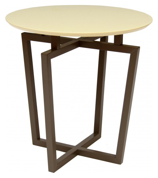 Журнальный столик Мебелик Рилле 440 П0001580 55х55х55 см, тёмный кофе/бежевый