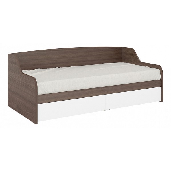 Кровать Мэрдэс Бартоло КРД 90х190 см, коричневый/белый