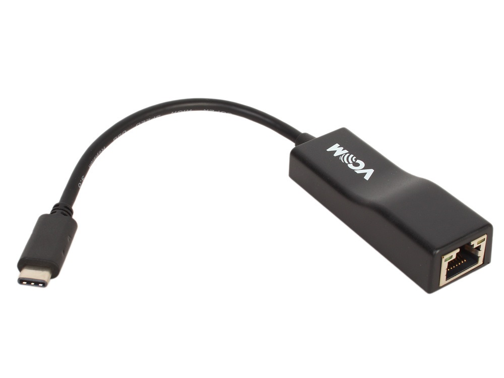 Кабель-переходник USB 3,1 Type C-LAN RJ-45 0,1м VCOM DU320