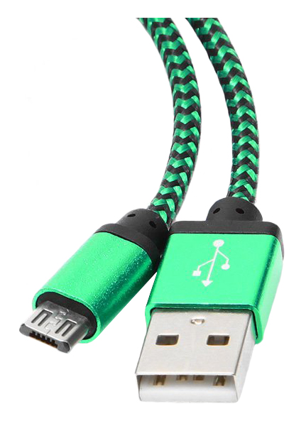 Кабель Gembird "Cablexpert CC-mUSB2gn" USB2,0 соединительный USB A-microB, зеленый (1,0м)