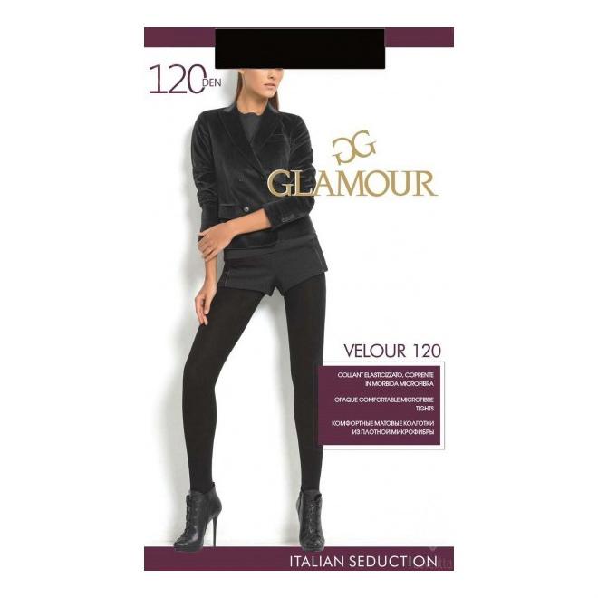 Колготки женские Glamour Velour 120 черные 2 (S)