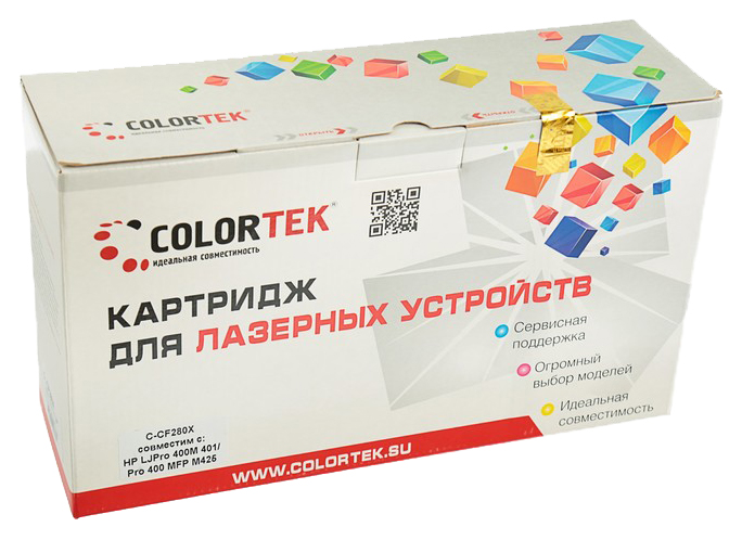 Картридж для лазерного принтера Colortek CF280X черный
