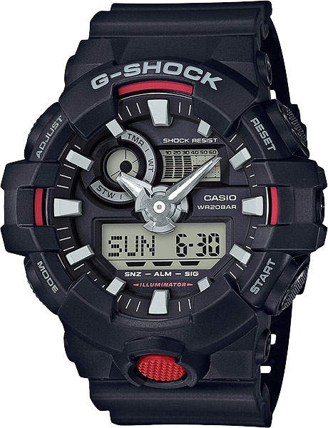 Наручные часы Casio G-Shock GA-700-1A с хронографом