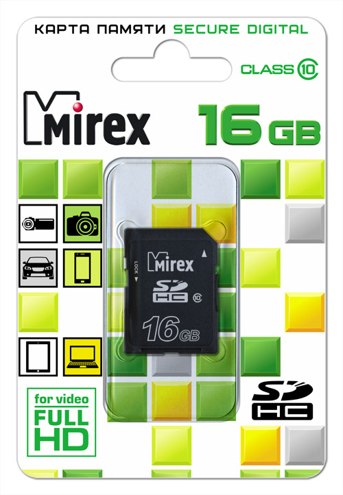 Карта памяти MIREX SDHC 16GB
