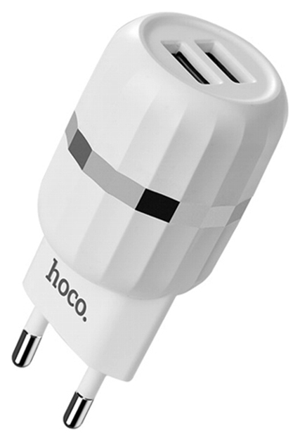 Сетевое зарядное устройство Hoco C41Am, 2xUSB, 2,4 A, white