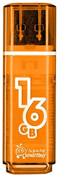 Флешка SmartBuy Glossy 16ГБ Orange (SB16GBGS-Or)