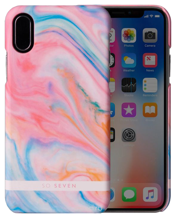 Чехол для Apple So Seven Carrare для iPhone XS/ iPhone X розовый SVNCSCARRA4IP8