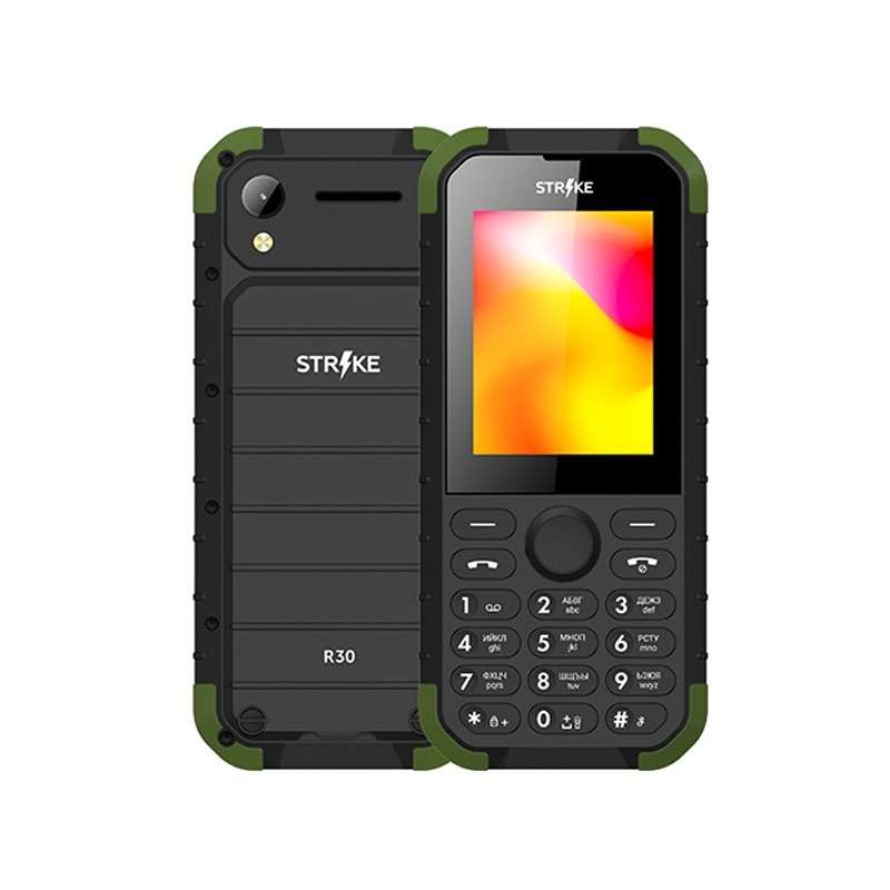 Мобильный телефон STRIKE R30 Black/Green