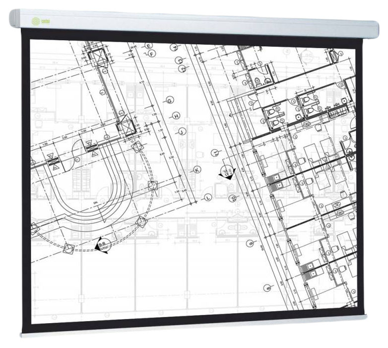 Экран для видеопроектора Cactus Wallscreen CS-PSW-124x221 Белый