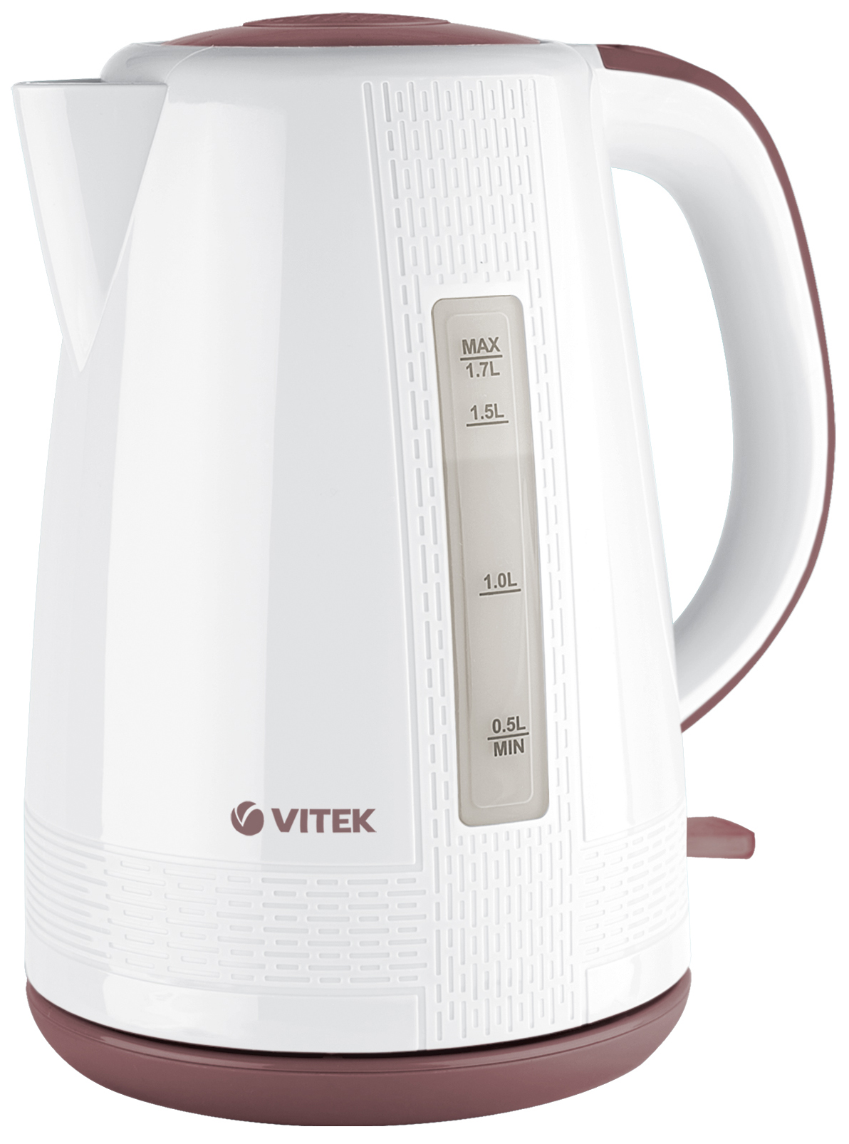 Чайник электрический VITEK VT-7055 1.7 л белый, коричневый