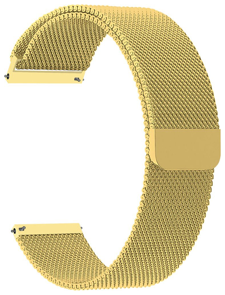 Ремешок для часов Lyambda "Capella", универсальный, 20 мм (нержавеющая сталь, золотой)