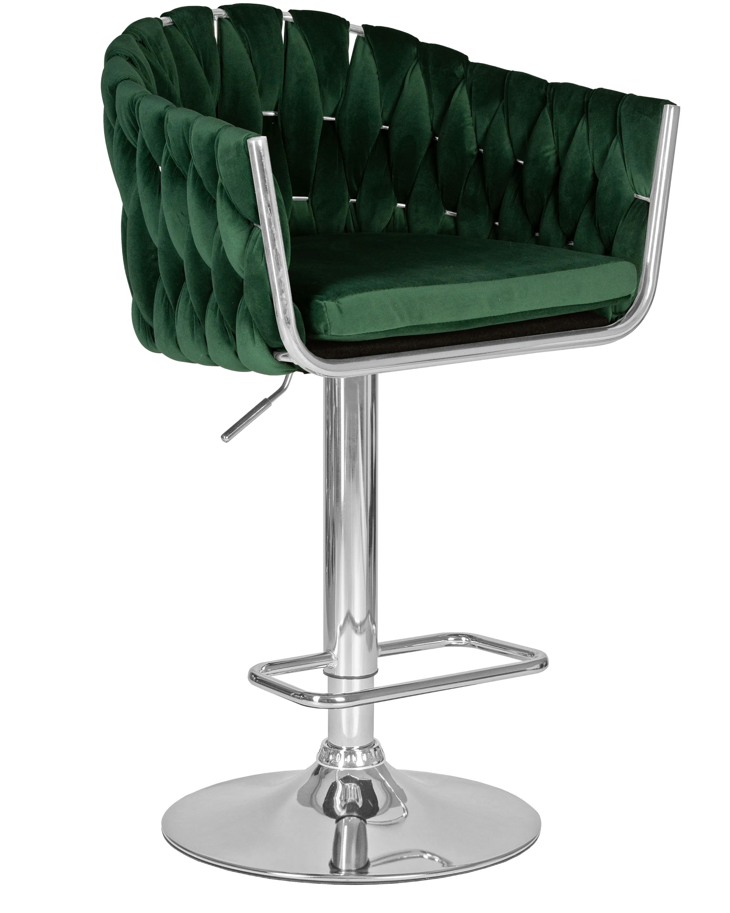 Барный стул Лого-М MARCEL D0000000000000010524, хром/зеленый