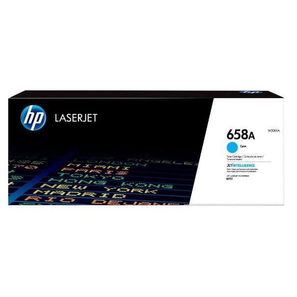 Картридж для лазерного принтера HP 658A голубой, оригинал (W2001A)