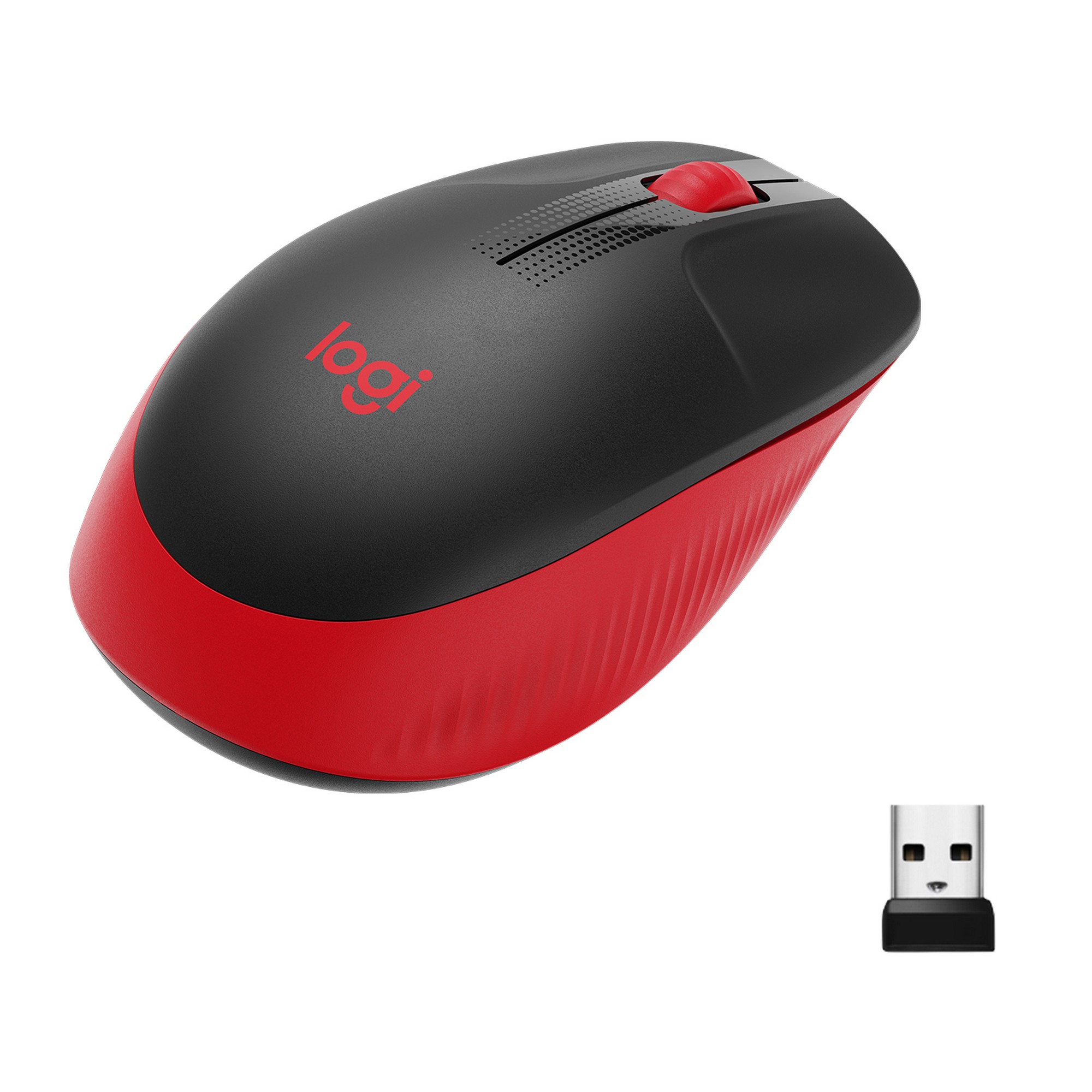 Беспроводная мышь Logitech M190 Black/Red (910-005908)