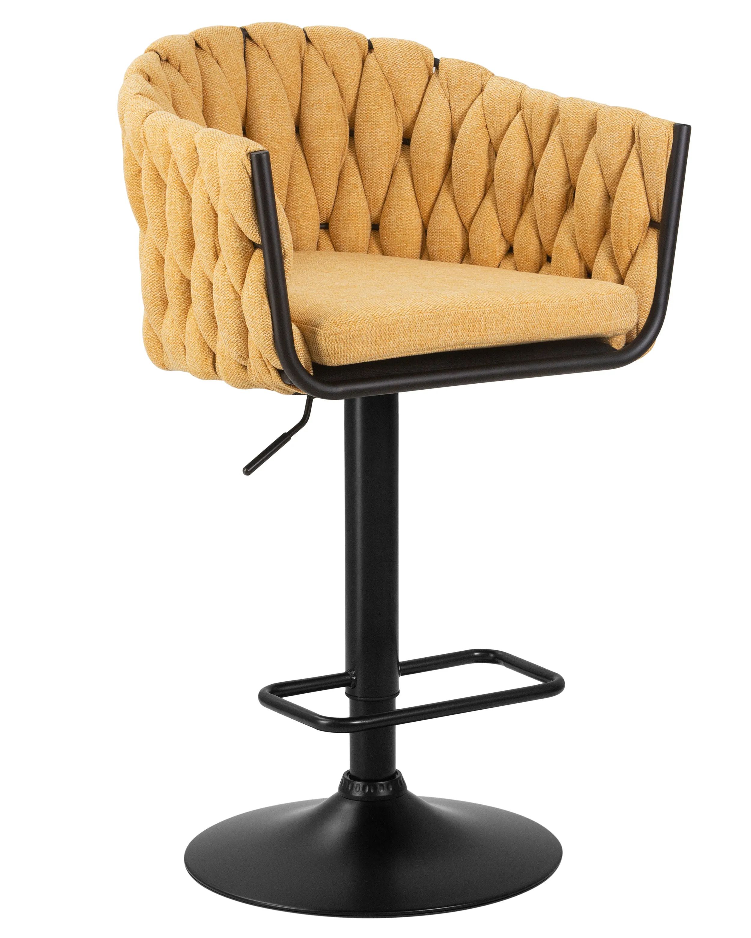 Барный стул Лого-М LEON D0000000000000003637, черный/желтый