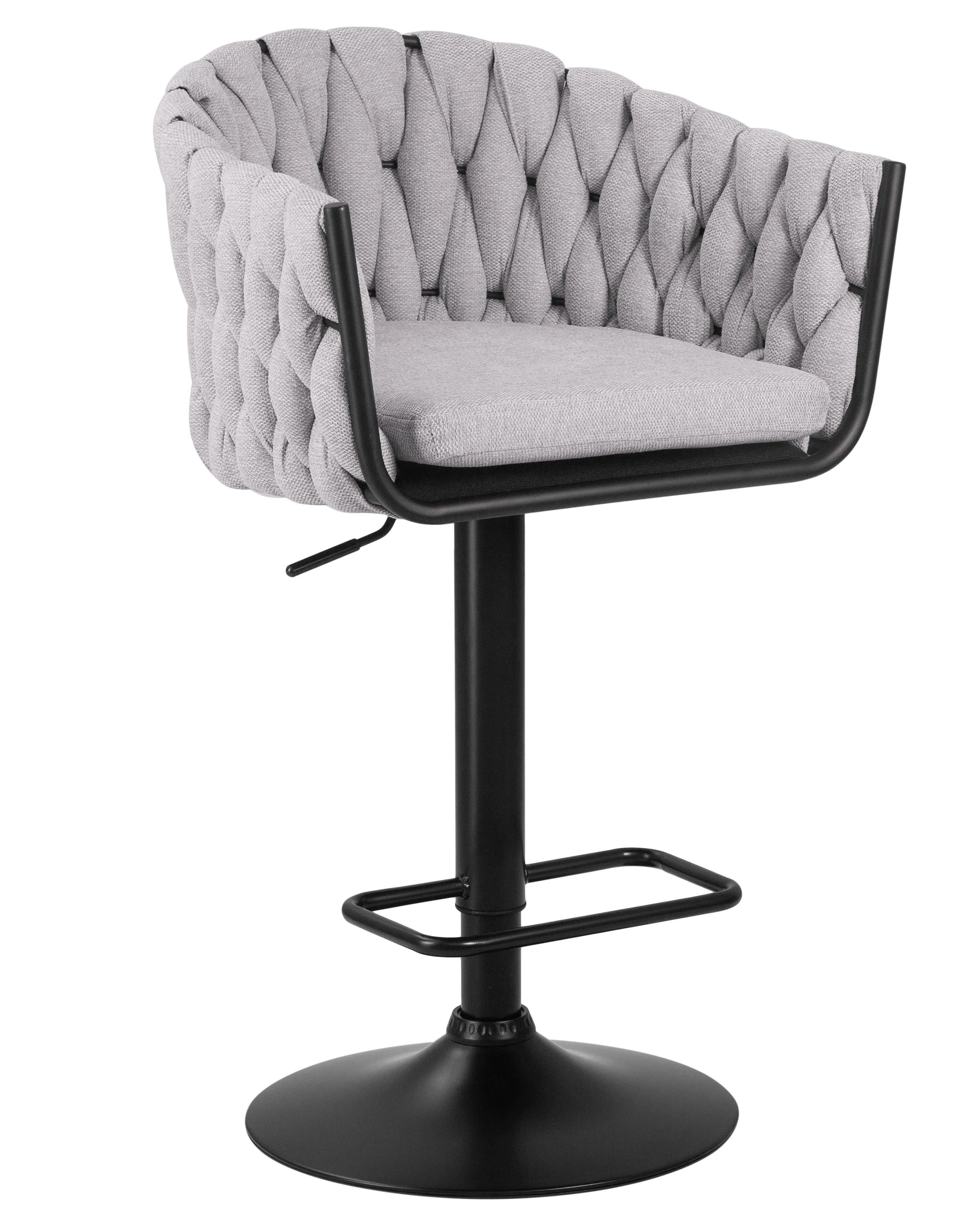 Барный стул Лого-М LEON D0000000000000003641, черный/серый