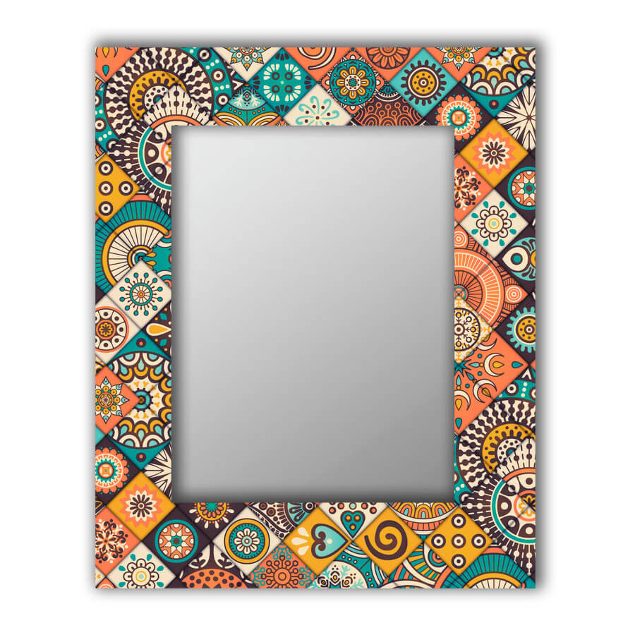 Зеркало настенное Дом Корлеоне Индийская плитка 04-0110-50х65 50х65 см, уф печать