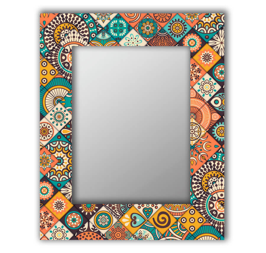 Зеркало настенное Дом Корлеоне Индийская плитка 04-0110-75х140 75х140 см, уф печать