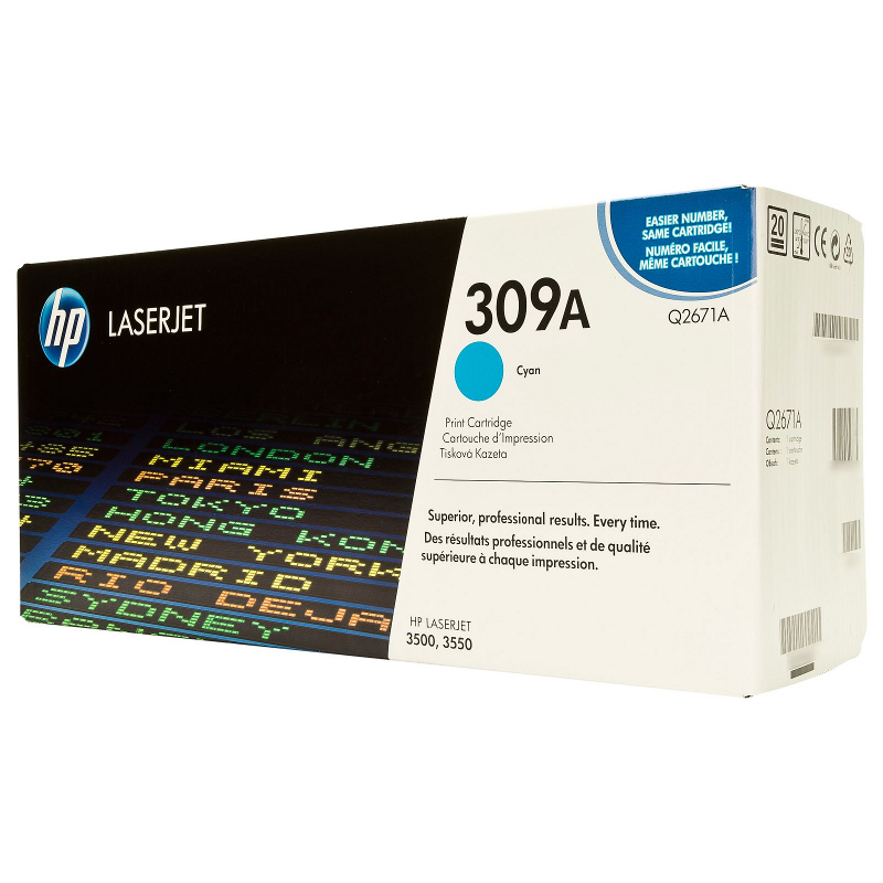 Картридж для лазерного принтера HP 309A (Q2671A) голубой, оригинал