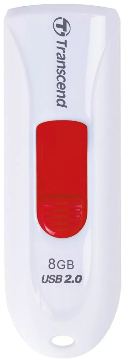 Флешка Transcend JetFlash 590 64ГБ White/Red (TS64GJF590W)