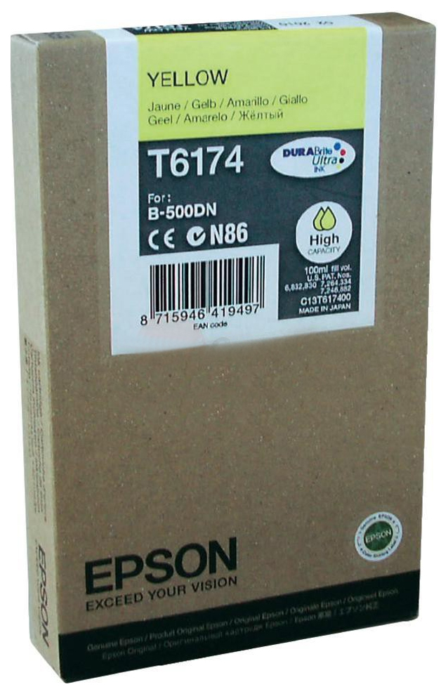 Картридж для струйного принтера Epson C13T617400, желтый, оригинал