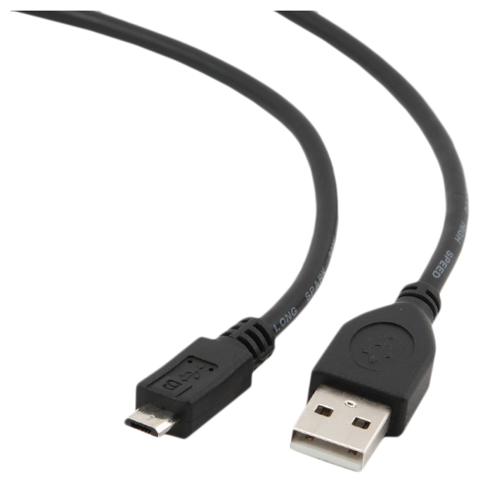 Кабель Cablexpert USB*2,0 Am-micro B, CC-mUSB2-AMBM-6, чёрный - 1,8 метра