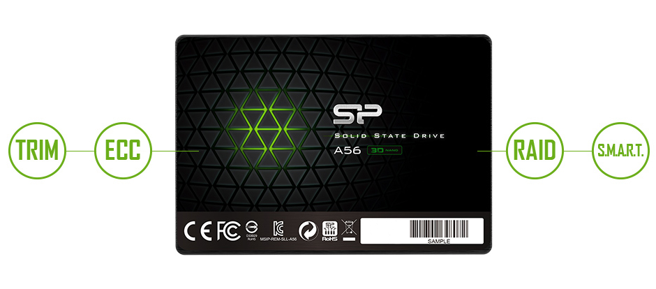 SSD накопитель Silicon Power Ace A56 2.5" 256 ГБ (SP256GBSS3A56B25)