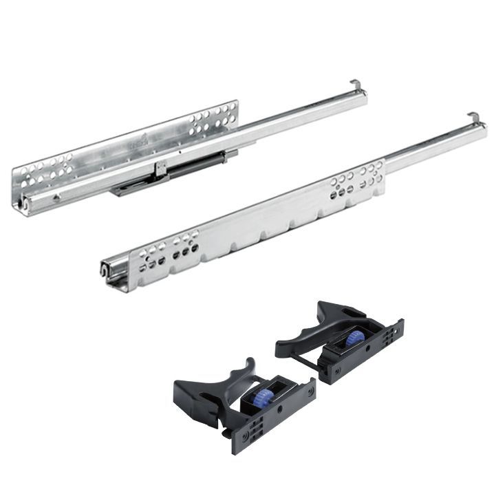 Комплект направляющих Hettich Quadro 25 с доводчиком Silent System, NL400