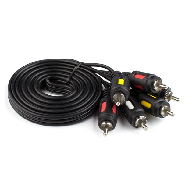 Кабель Atcom 3RCA - 3RCA, 5м Black