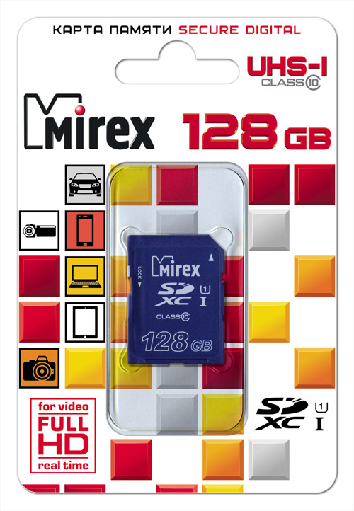 Карта памяти MIREX SDХC 128GB