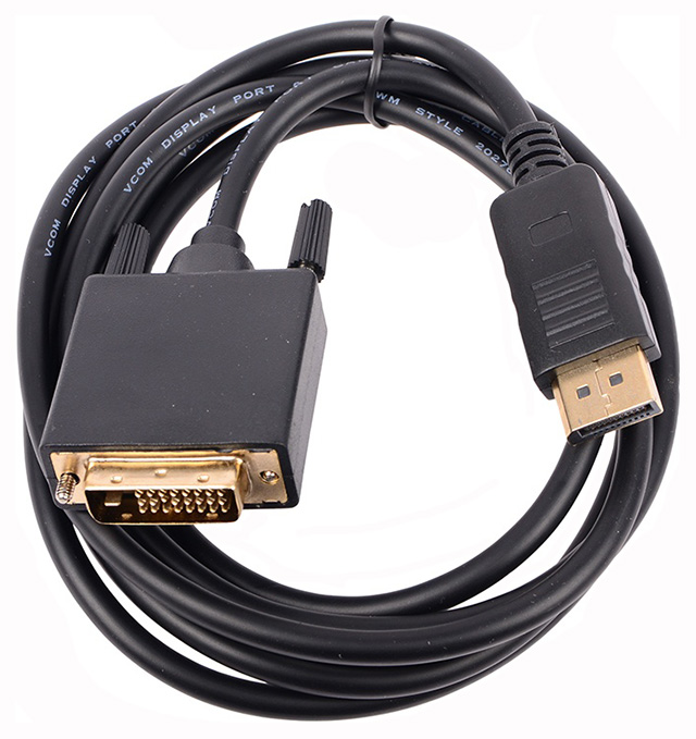 Кабель VCOM DisplayPort-DVI, M-M 1,8м Black (CG606-1.8M)