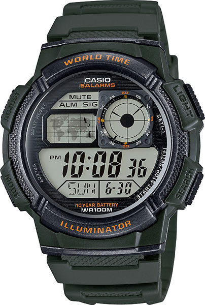Наручные часы электронные мужские Casio Illuminator Collection AE-1000W-3A