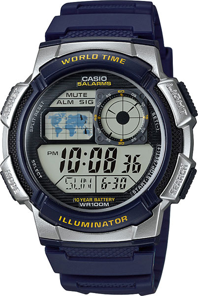 Наручные часы электронные мужские Casio Illuminator Collection AE-1000W-2A