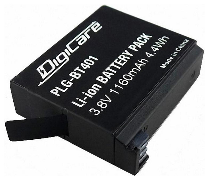 Аккумулятор для экшн-камеры DigiCare PLG-BT401 для GoPro Hero 4