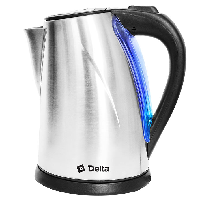 Чайник электрический Delta DL-1033 2 л Silver, Black