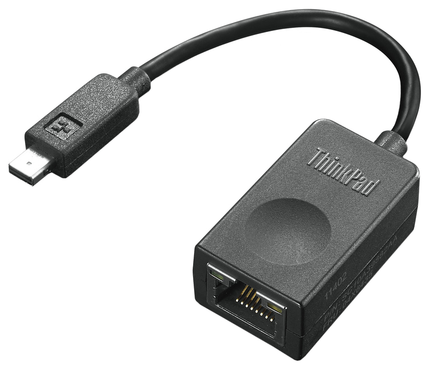 Адаптер Lenovo ThinkPad micro Ethernet - RJ-45, M-F 0,18м Black (4X90F84315)