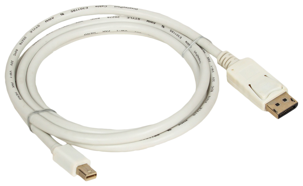 Кабель VCOM DisplayPort-Mini DisplayPort, M-M 1,8м White (TA681)
