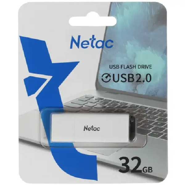 Флешка Netac U185 NT03U185N-032G-20WH 32Gb Белая 32 ГБ белый (NT03U185N-032G-20WH)