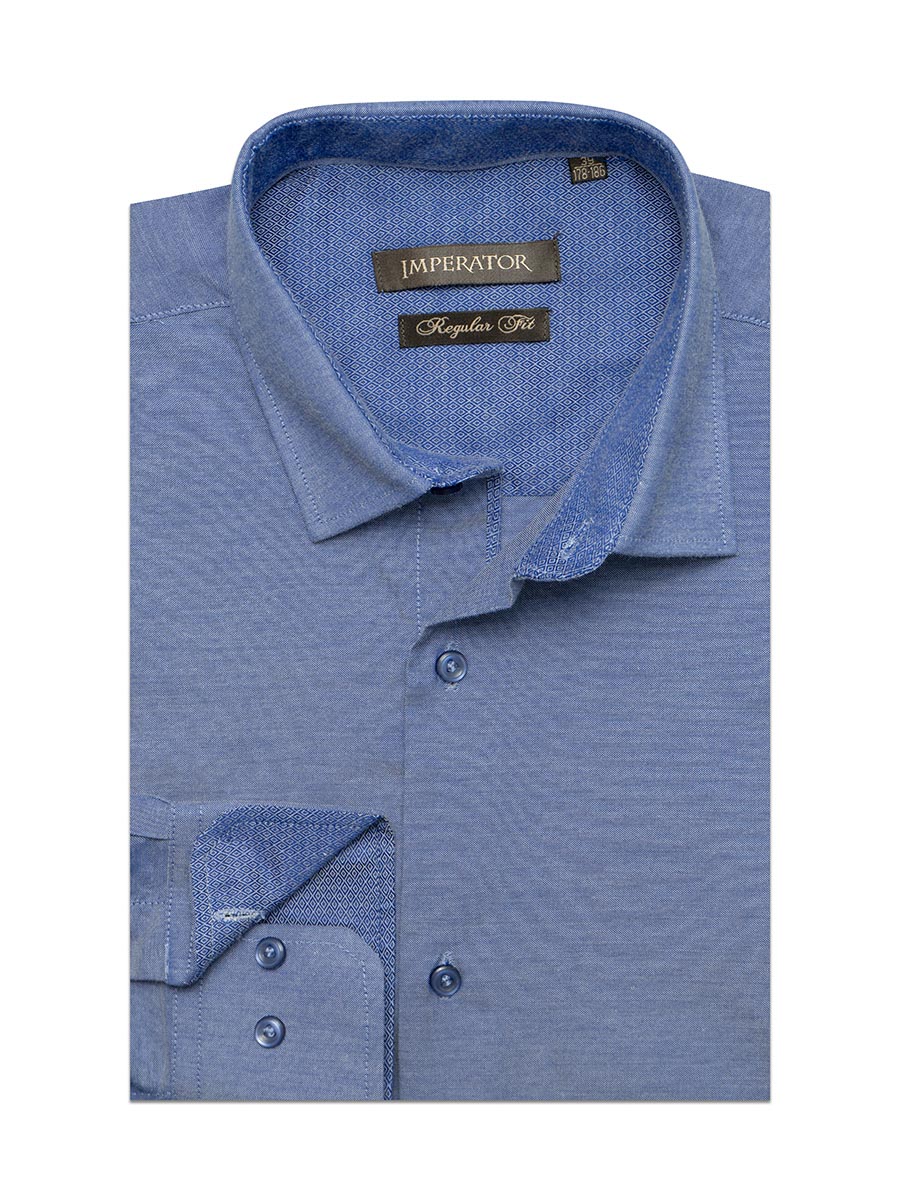 Рубашка мужская Imperator Lari 1 sl. синяя 38/170-178