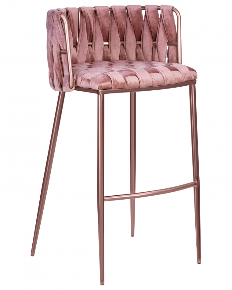 Барный стул DOBRIN EMMA ROSE GOLD 1 шт розовый