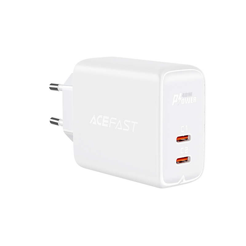 Сетевое зарядное устройство Acefast A9 PD40W отсутствует 2xUSB Type-C 2 А белый