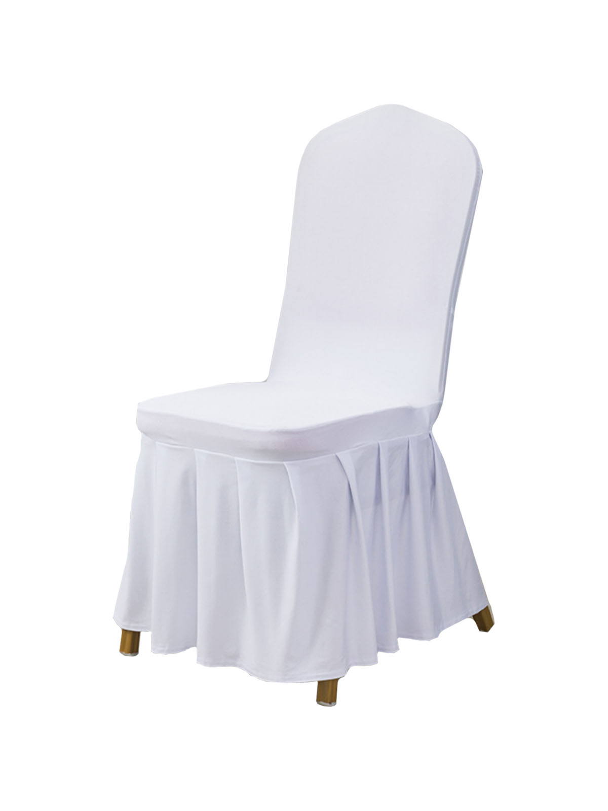 Чехол для стула со спинкой LuxAlto 10370 Белый