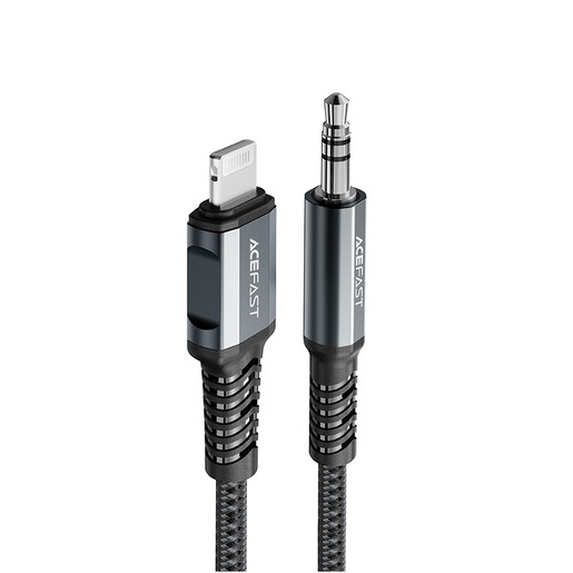 Кабель lightning - jack 3,5mm Acefast C1-06 aluminum 1.2 м серый"; ok