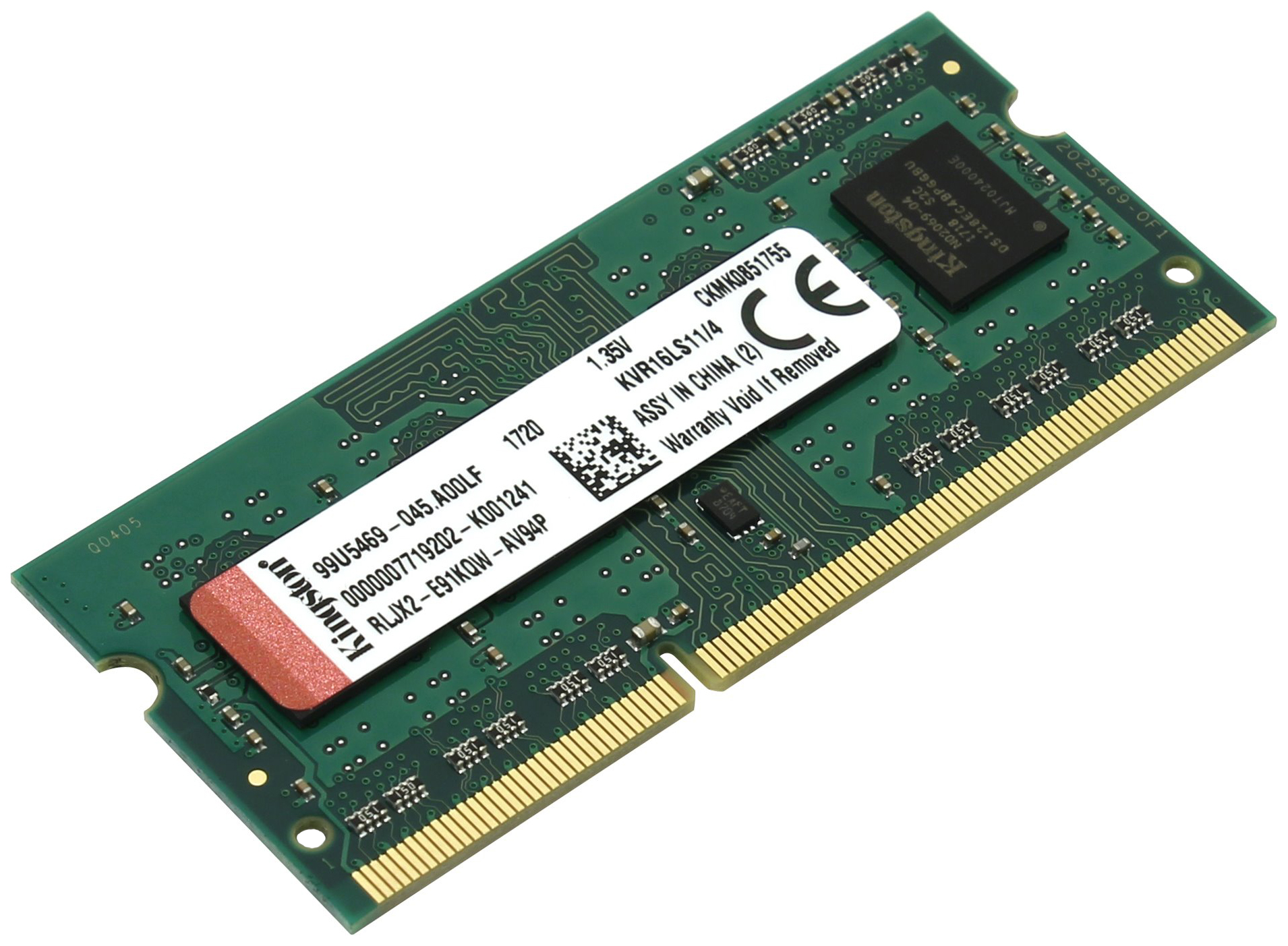 Оперативная память Kingston 4Gb DDR-III 1600MHz SO-DIMM (KVR16LS11/4)