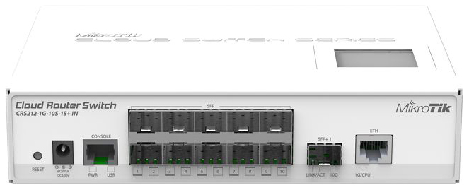 Коммутатор Mikrotik CRS212-1G-10S-1S+IN White