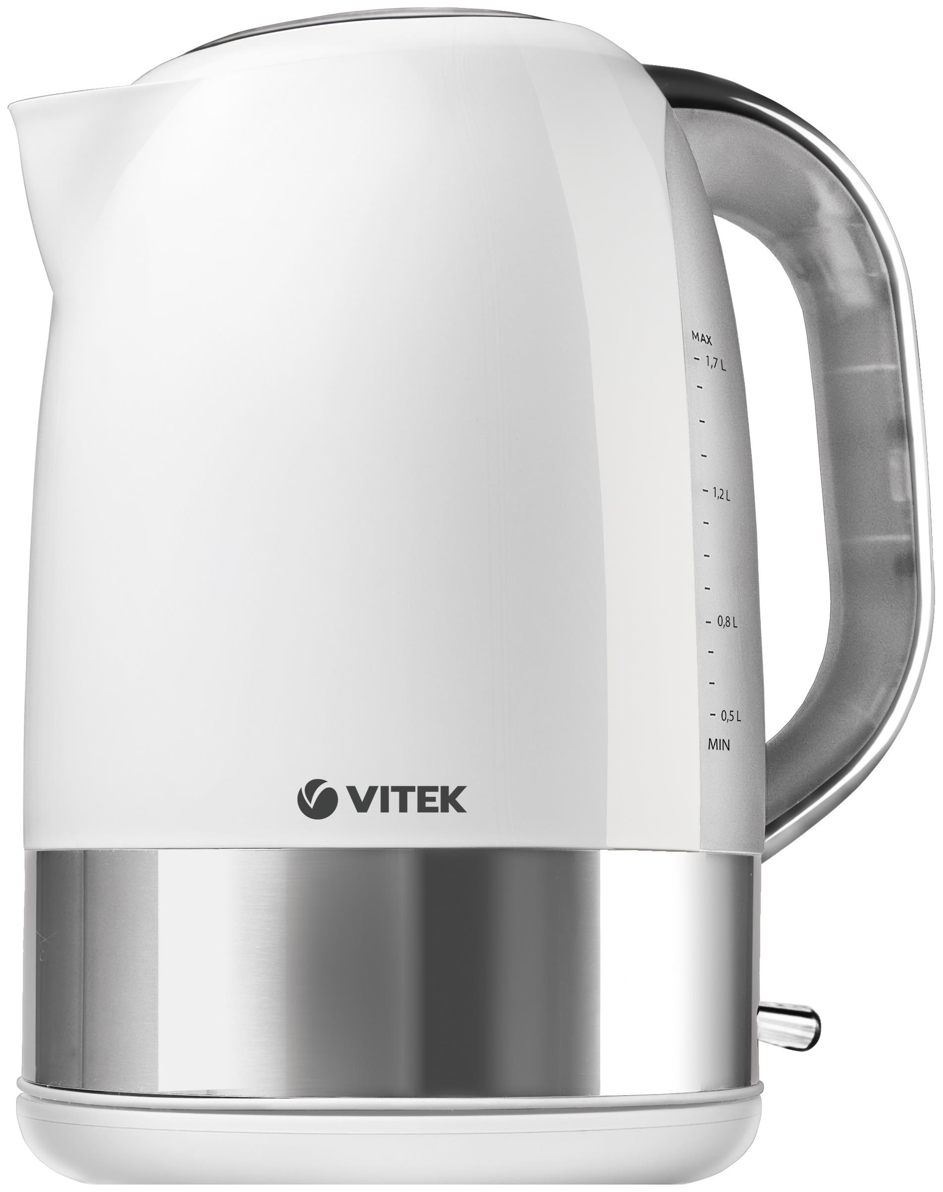 Чайник электрический VITEK VT-1125 1.7 л белый, серебристый
